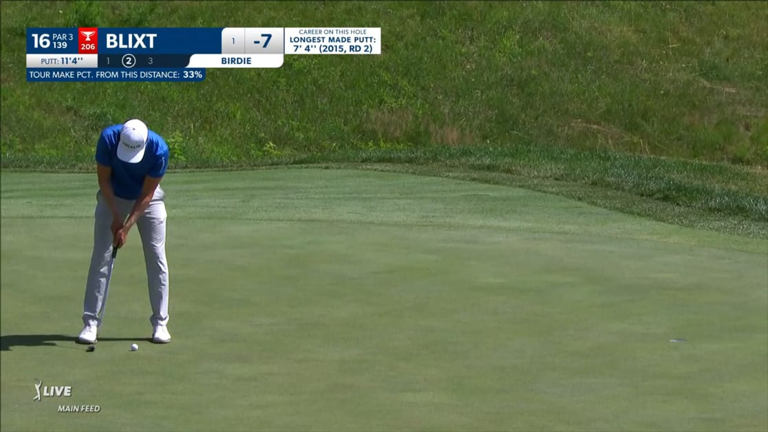 Jonas Blixt holes 11-foot birdie at John Deere