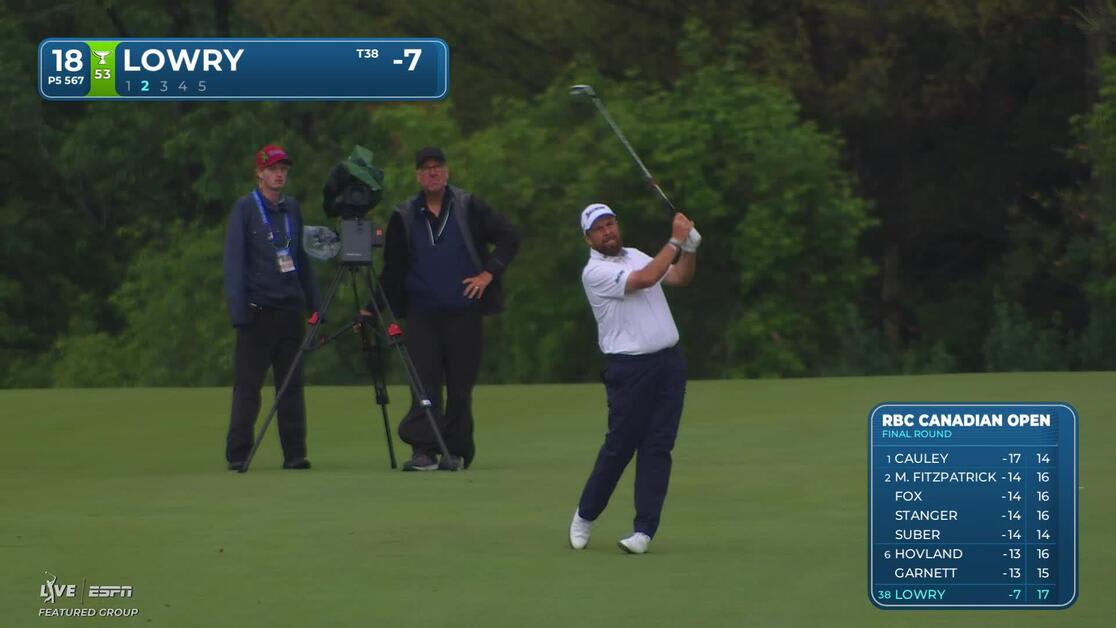 Shane Lowry reaches par-5 No. 18 in two, makes birdie at RBC Canadian