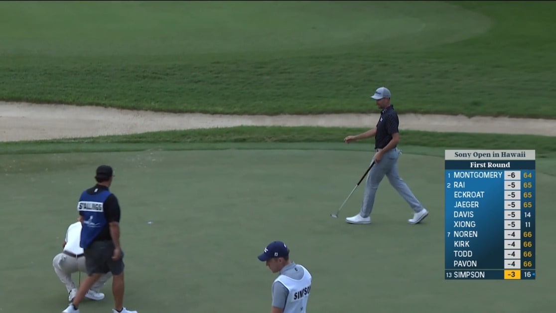 Webb Simpson sinks 19-footer for birdie at Sony Open