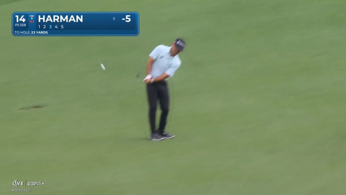 Brian Harman chips it tight to set up birdie at Valero