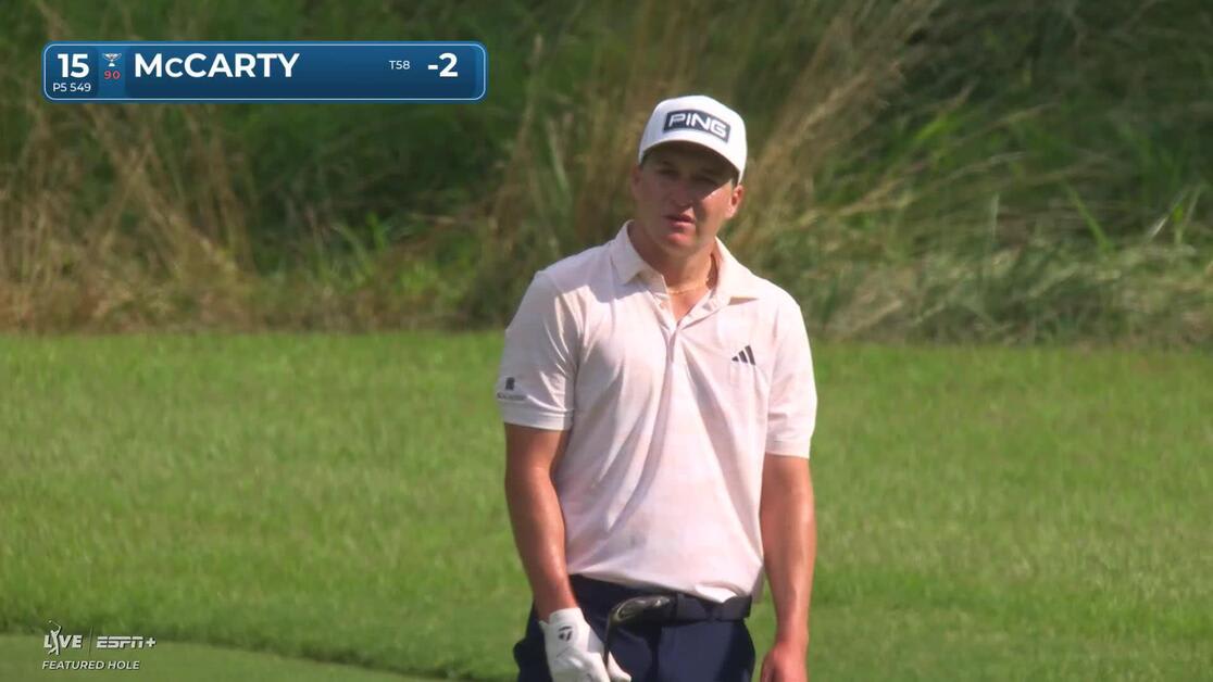 Matt McCarty makes birdie on No. 15 at Wyndham