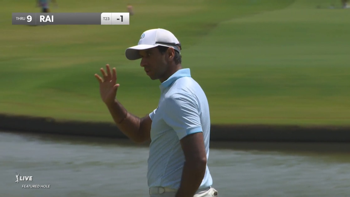 Aaron Rai buries 15-foot birdie putt at TOUR Championship