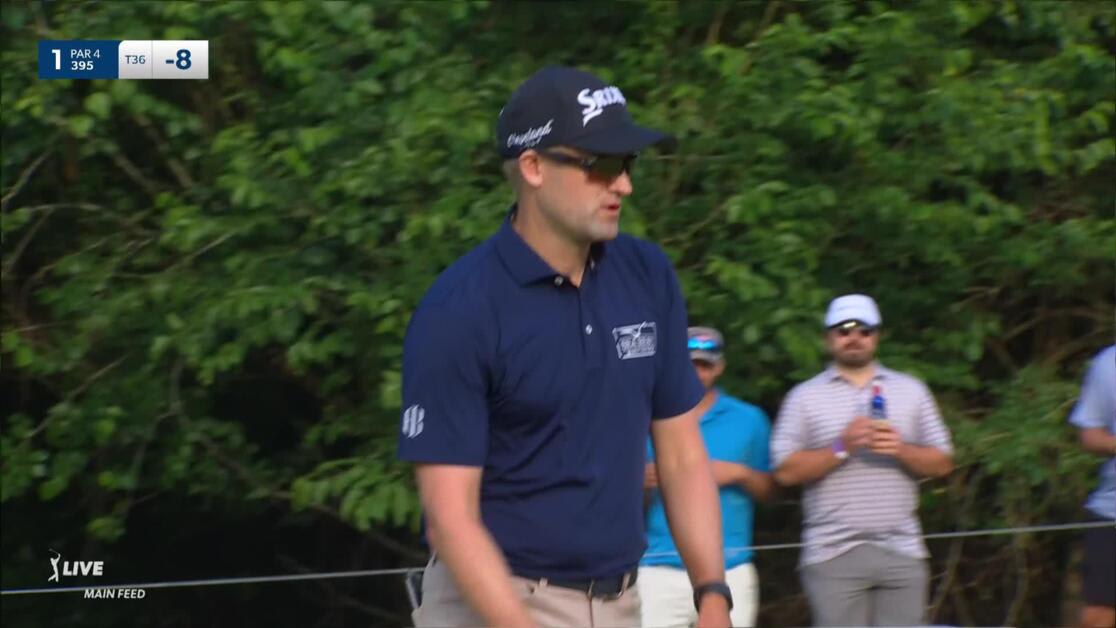 Russell Knox curls in birdie putt at Zurich Classic