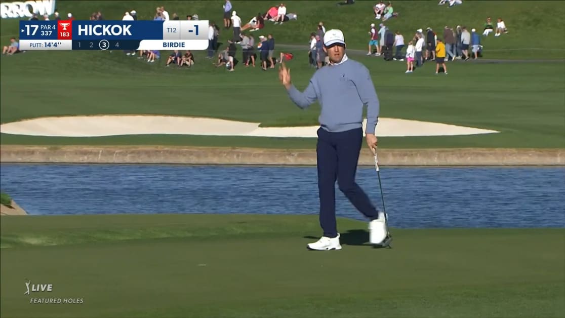 Kramer Hickok makes 14-foot putt for birdie at WM Phoenix Open