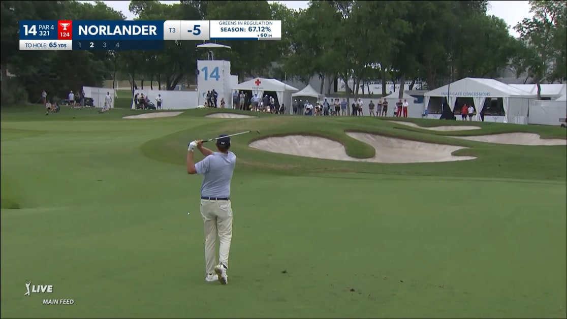 Henrik Norlander sticks it close to set up birdie at AT&T Byron Nelson