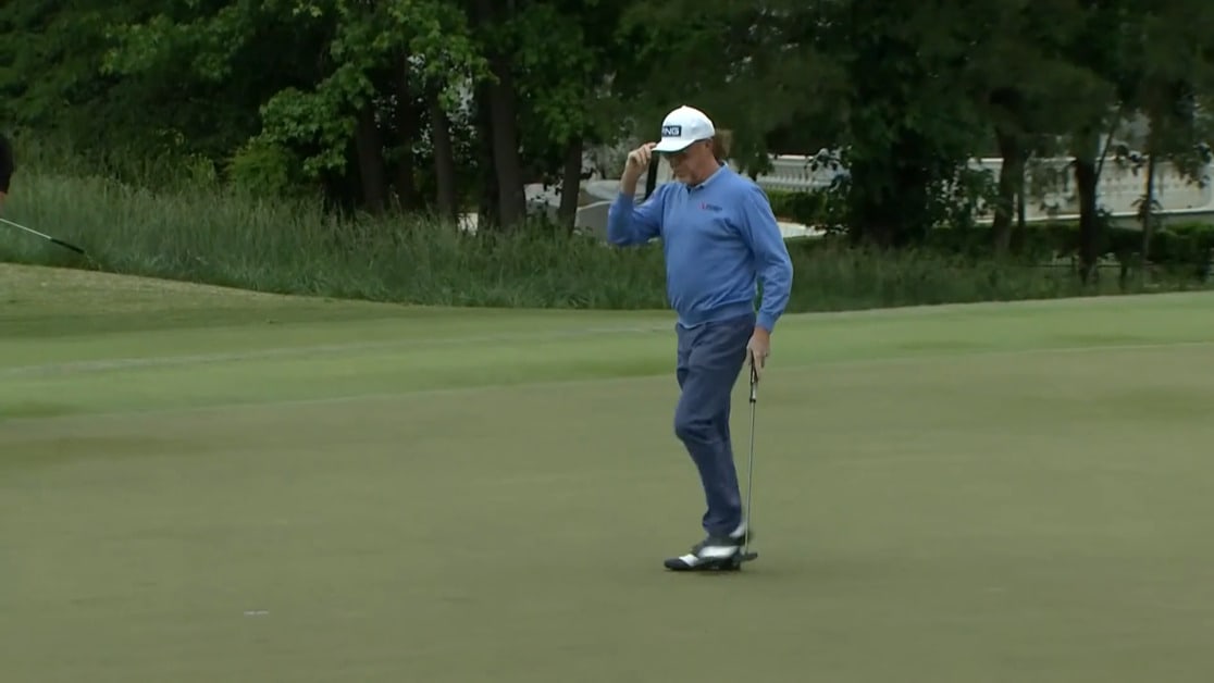 Miguel Angel Jiménez makes two-putt birdie at Mitsubishi Electric Classic