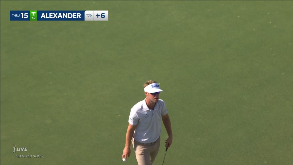 Tyson Alexander's tee shot to 4-feet yields birdie at Honda