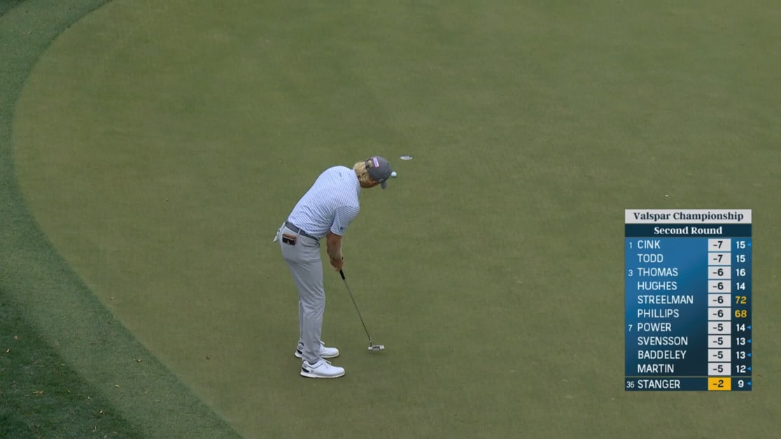 Jimmy Stanger curls in putt for eagle at Valspar