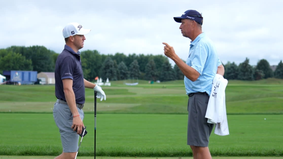 Justin Thomas’ pre-round warm-up routine