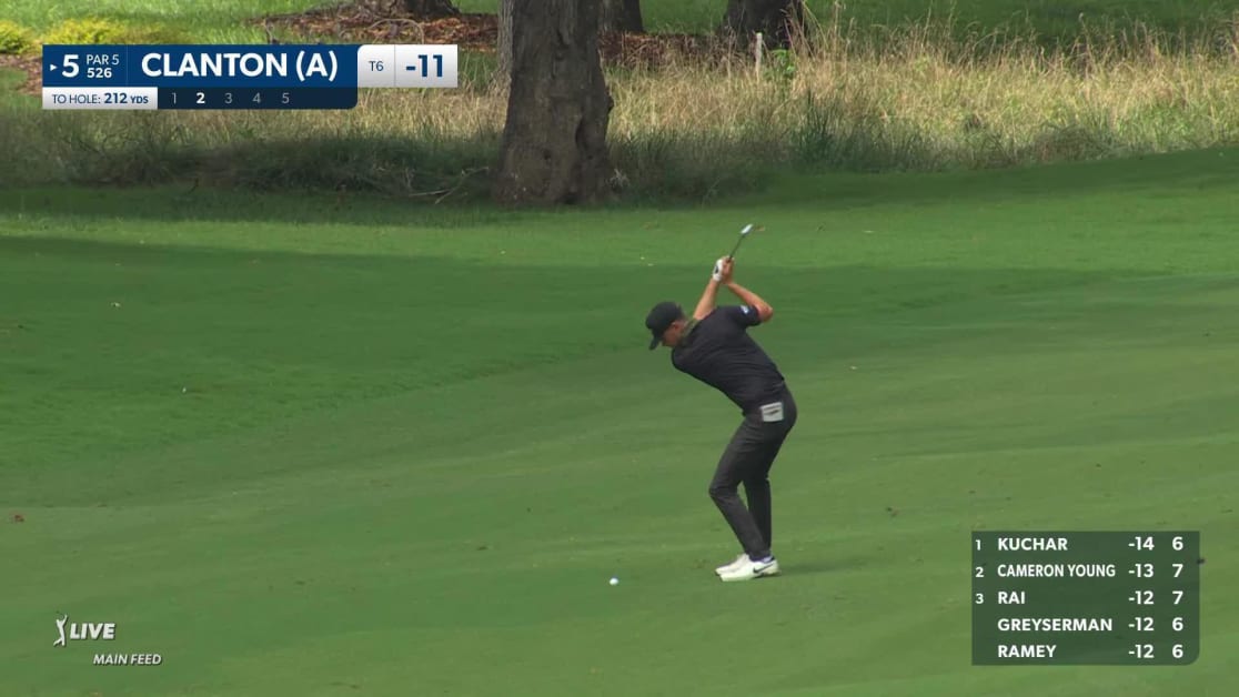 Luke Clanton confidently rolls in birdie putt at Wyndham
