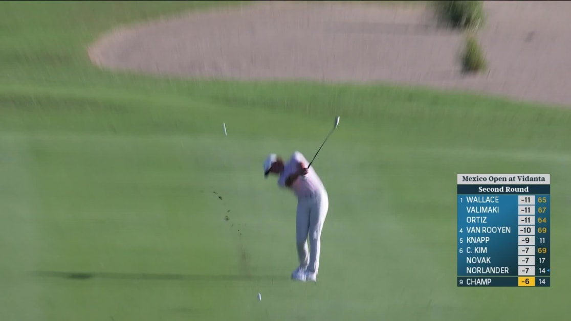 Cameron Champ throws a dart and makes birdie at Mexico Open