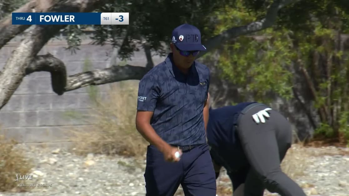 Rickie Fowler rolls in 31-foot birdie putt at Shriners Children's Open