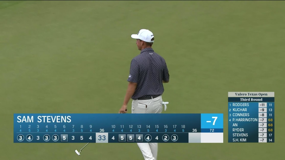 Sam Stevens cards back-to-back birdies on No. 17 at Valero