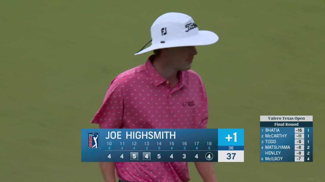 Joe Highsmith makes birdie on No. 18 at Valero