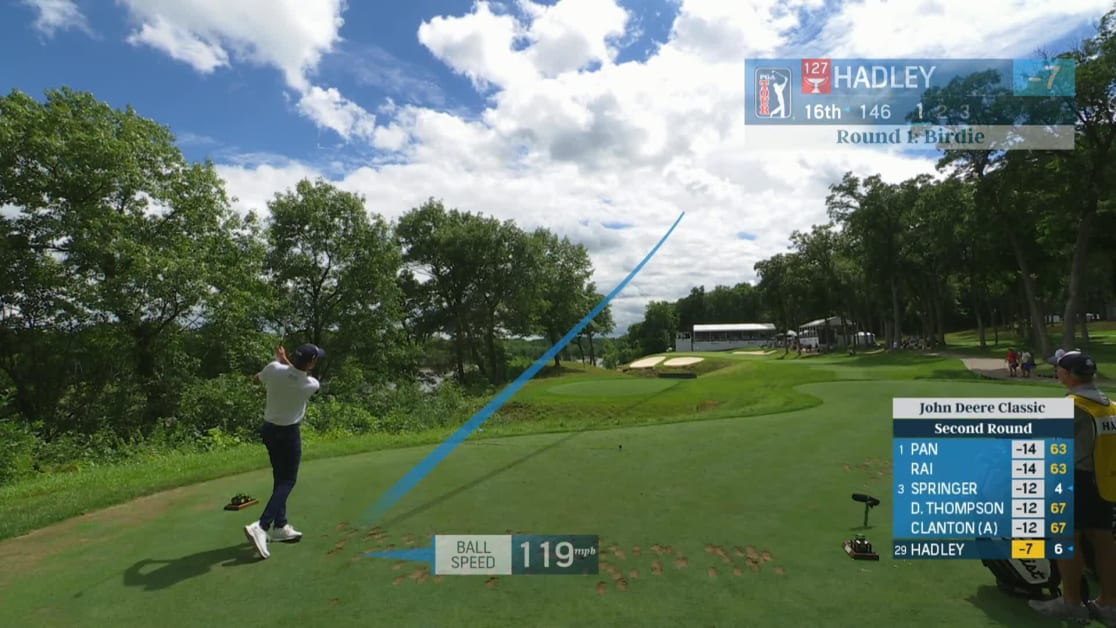 Chesson Hadley hunts flagstick to yield stress-free birdie at John Deere