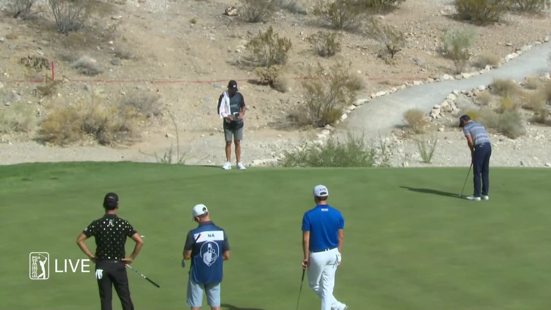 Rickie Fowler rolls in 25-footer for birdie at Shriners