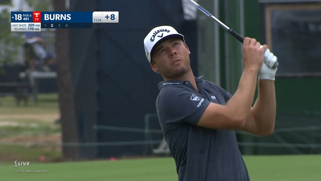 Sam Burns hits it tight to set up birdie at Cadence Bank