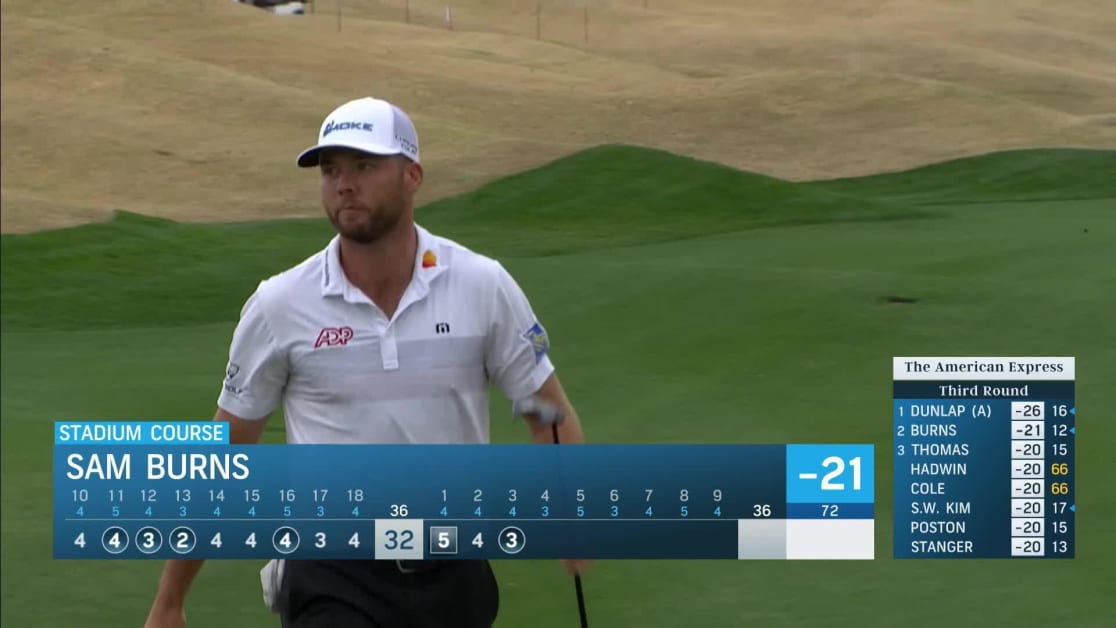 Sam Burns makes birdie on No. 3 at The American Express