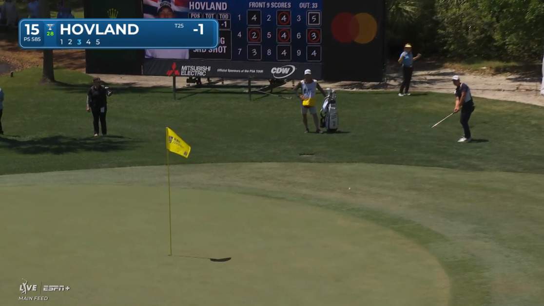 Viktor Hovland's gorgeous chip leads to birdie at RBC Heritage