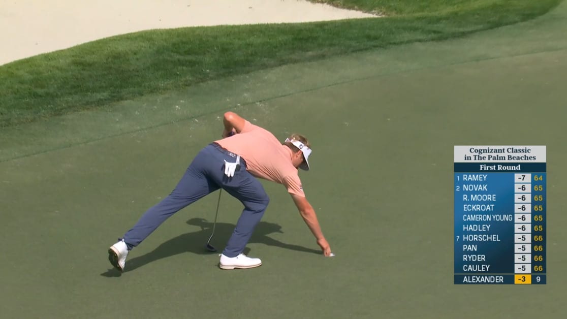 Tyson Alexander makes birdie on No. 10 at Cognizant Classic