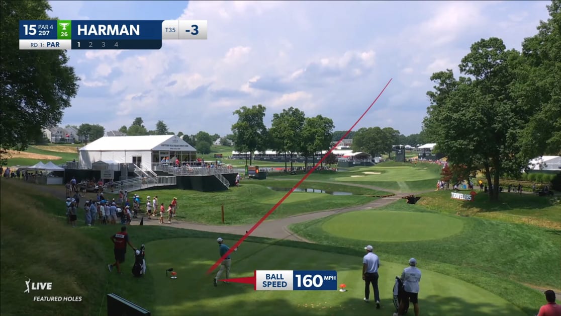 Brian Harman drives par-4 to set up birdie at Travelers