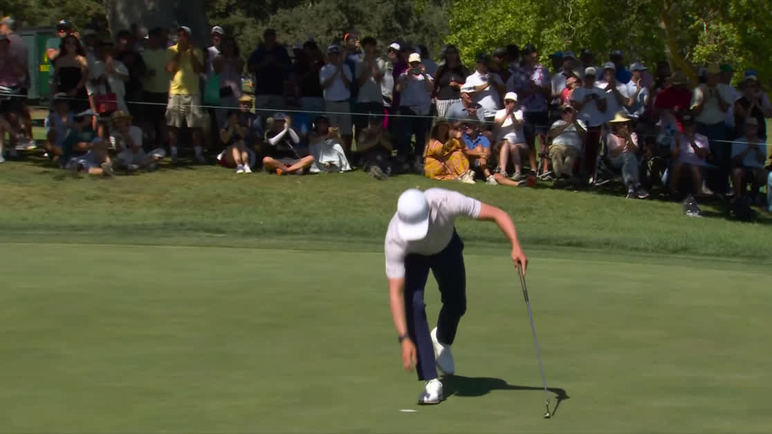 Ben Griffin sinks 11-foot birdie putt on No. 2 at Procore