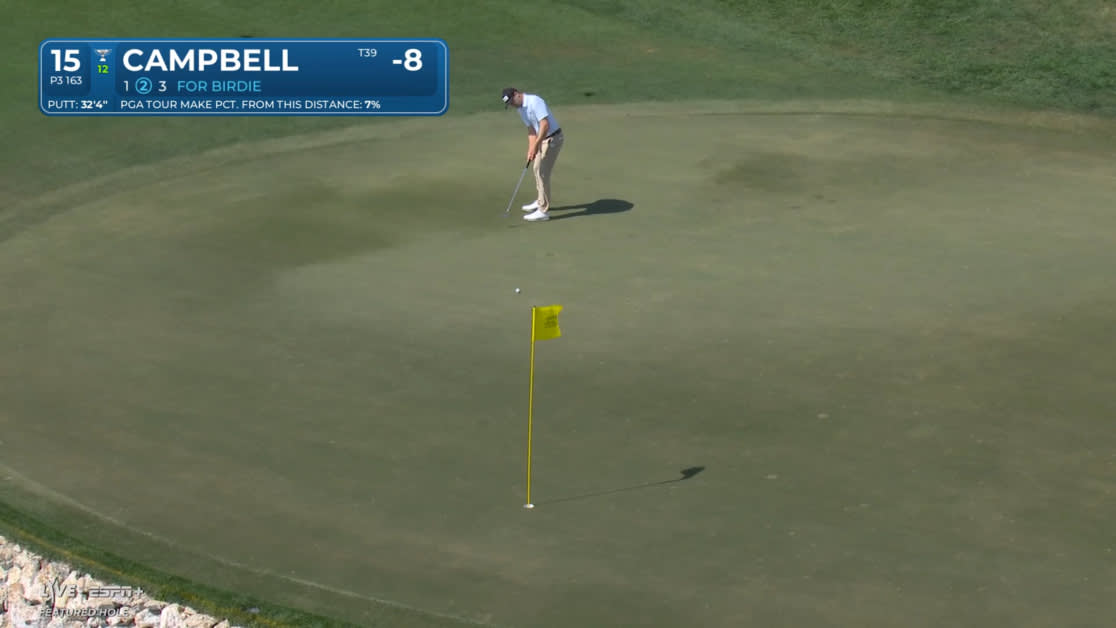 Brian Campbell drains a 32-foot birdie putt at Cognizant Classic