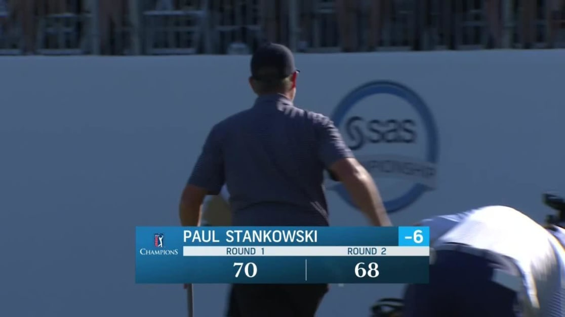 Paul Stankowski sinks 71-foot par putt on No. 18 at SAS Champ