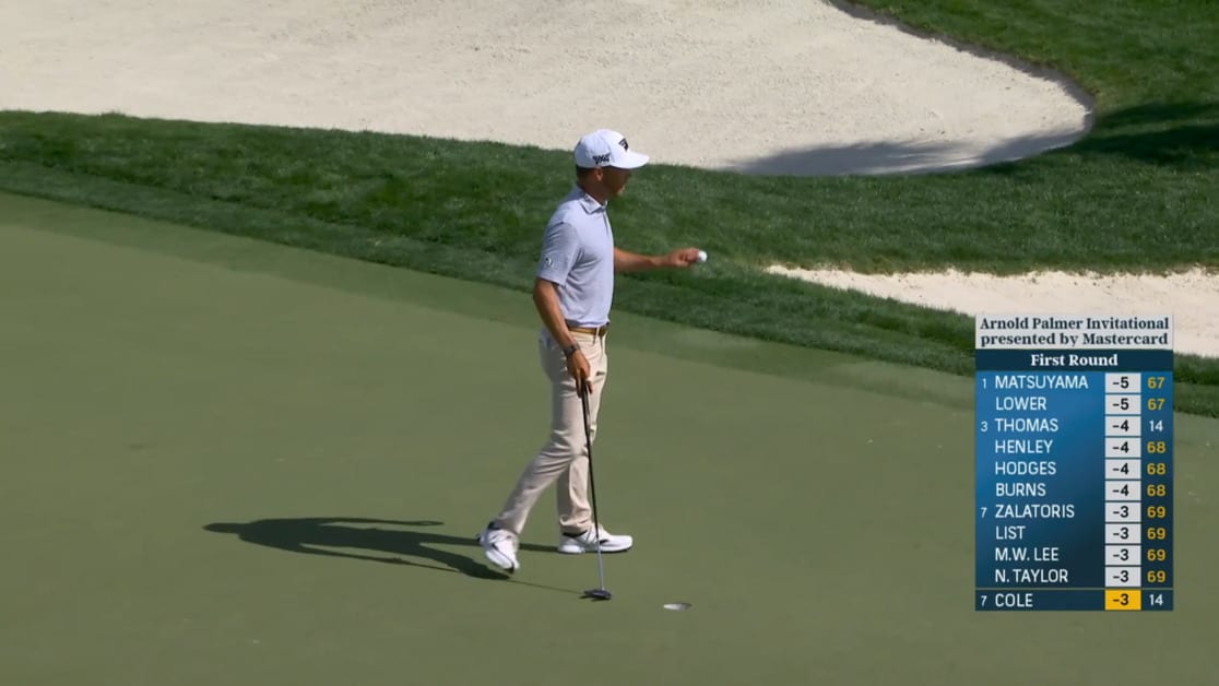 Eric Cole nearly aces No. 14 with tee shot to 2 feet at Arnold Palmer