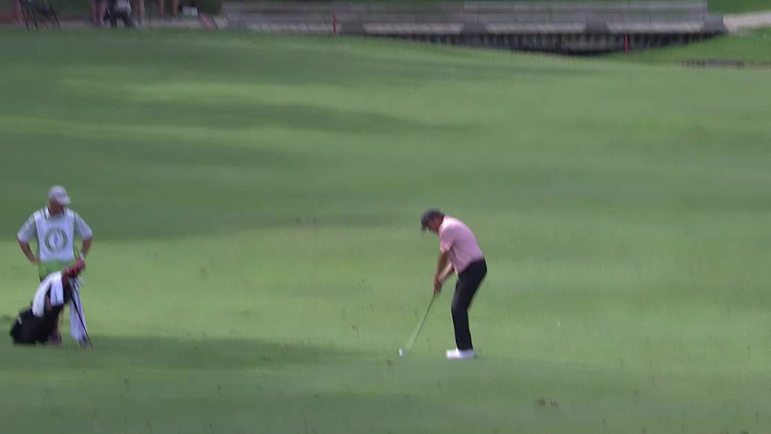 Stephen Ames makes birdie on No. 18 at Regions Tradition