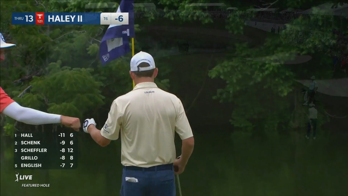 Paul Haley II cards third-straight birdie with a hole-out at Charles Schwab