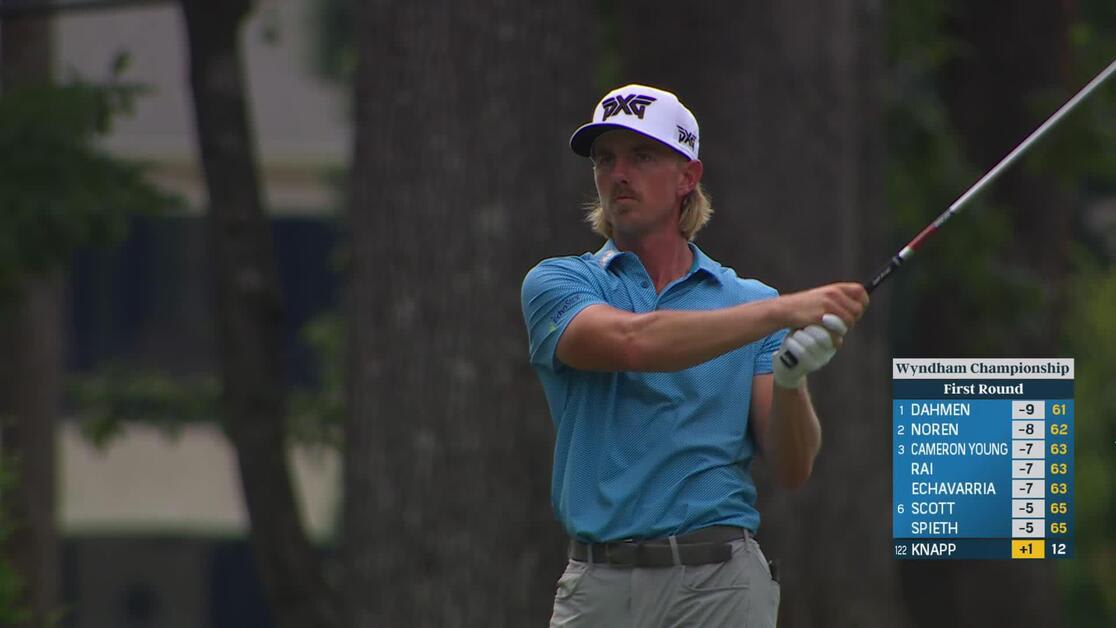 Jake Knapp's strong approach leads to birdie at Wyndham