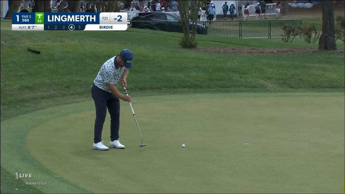 David Lingmerth holes birdie putt at Valspar