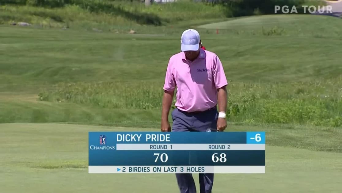 Dicky Pride makes birdie on No. 18 at American Family Insurance