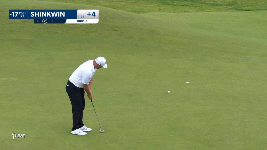 Callum Shinkwin rolls in 13-foot birdie putt at Genesis Scottish Open
