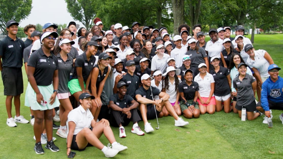 Stephen Curry mic'd up at Firestone Country Club