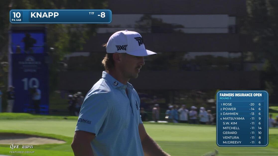 Jake Knapp hits 127-yard approach to 5 feet, sets up birdie on No. 10 ...