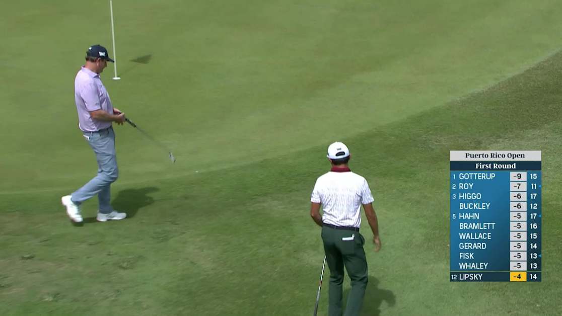 David Lipsky holes out open-faced chip for birdie at Puerto Rico