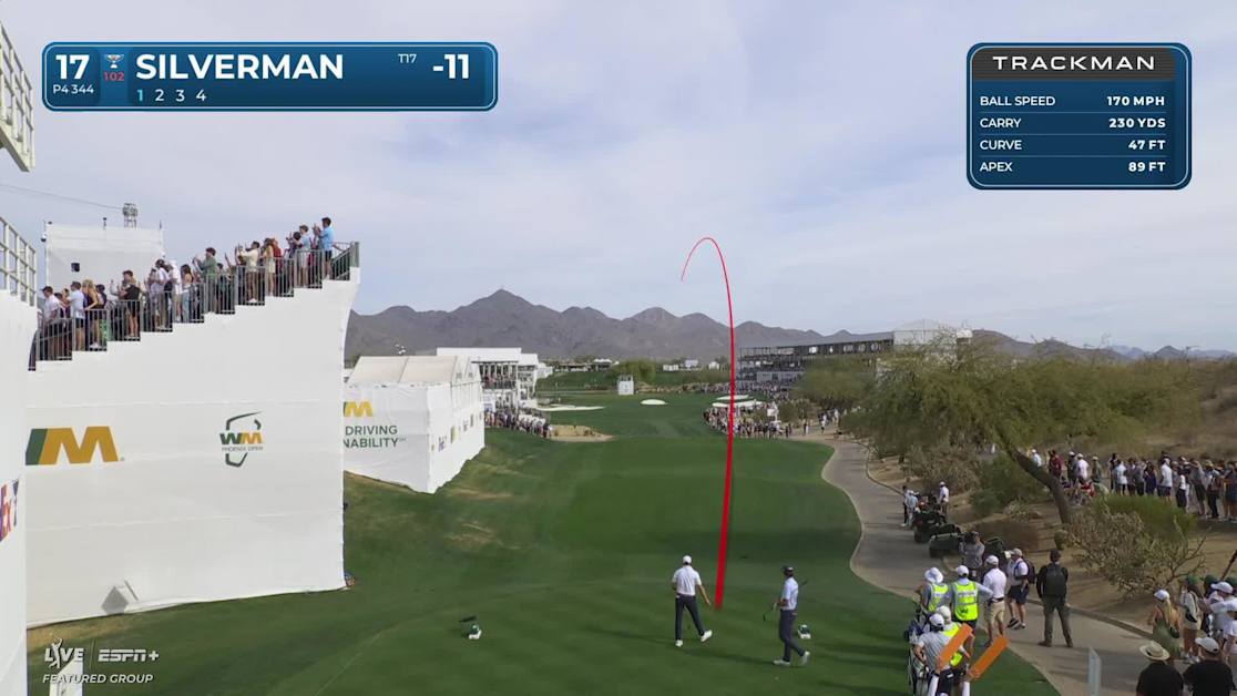 Ben Silverman drives the green then makes birdie at WM Phoenix Open