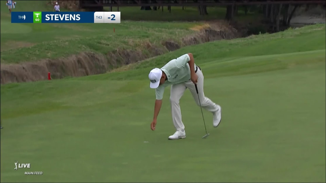 Sam Stevens makes birdie at AT&T Byron Nelson
