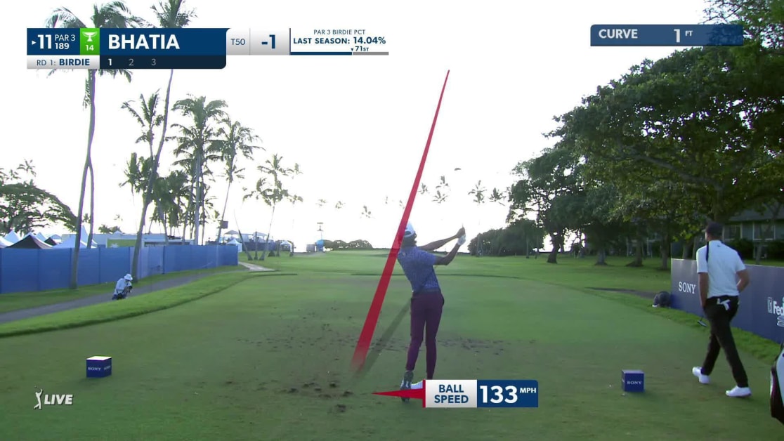 Akshay Bhatia hits flag with tee shot and birdies at Sony Open