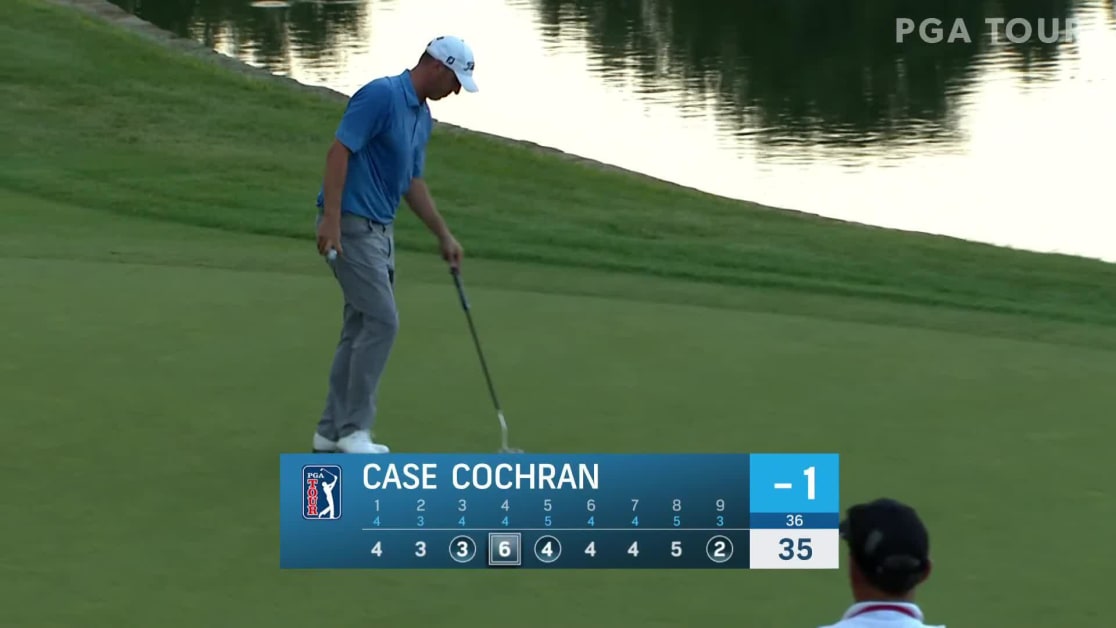 Case Cochran drains a 31-foot birdie putt at Barbasol