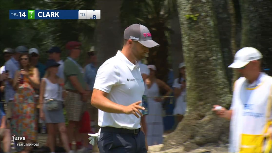 Wyndham Clark makes 14-footer for birdie at RBC Heritage