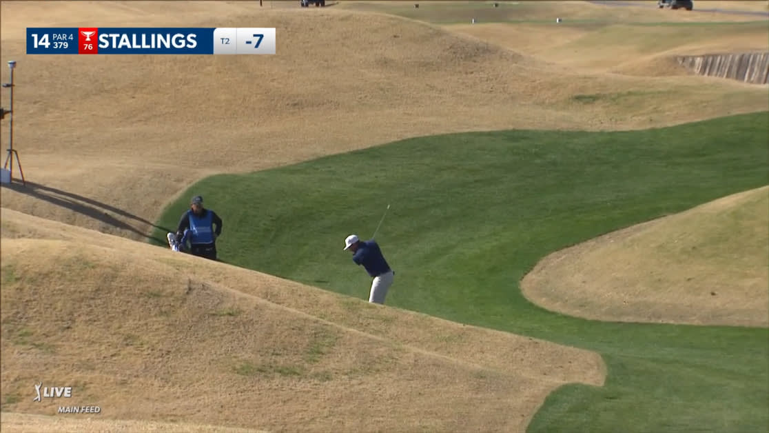 Scott Stallings nearly holes 69-yard approach at The American Express