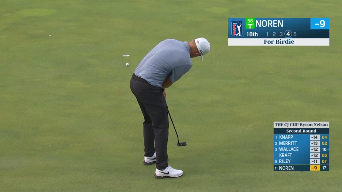Alex Noren sends in putt for birdie at THE CJ CUP