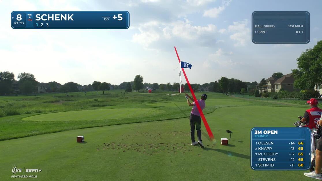 Adam Schenk makes birdie on No. 8 at 3M Open