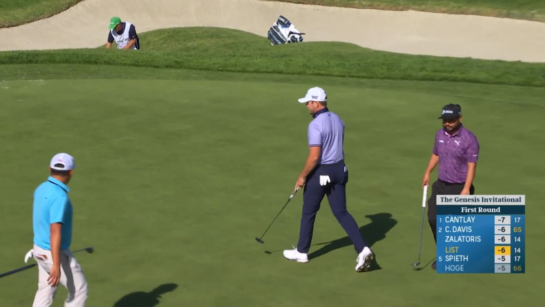 Luke List holes a 29-foot birdie putt at Genesis