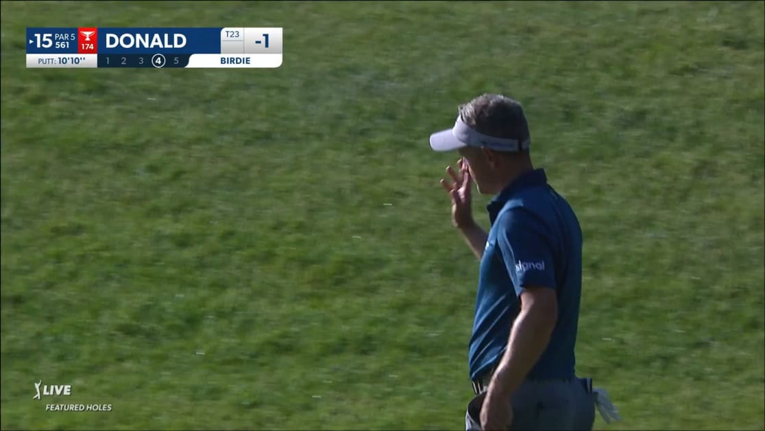 Luke Donald holes 10-footer for birdie after nice approach at the Memorial