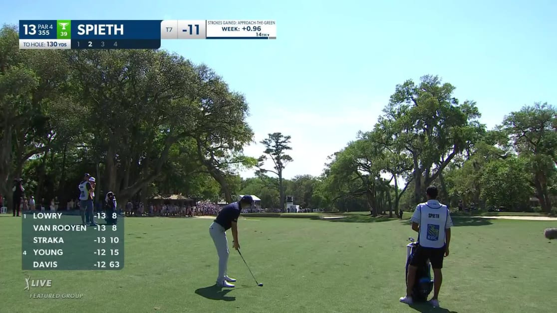 Jordan Spieth's wedge above the hole and birdie at RBC Heritage