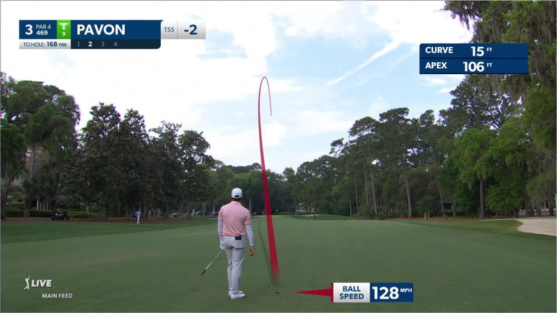 Matthieu Pavon fades iron at the flag and birdies at RBC Heritage
